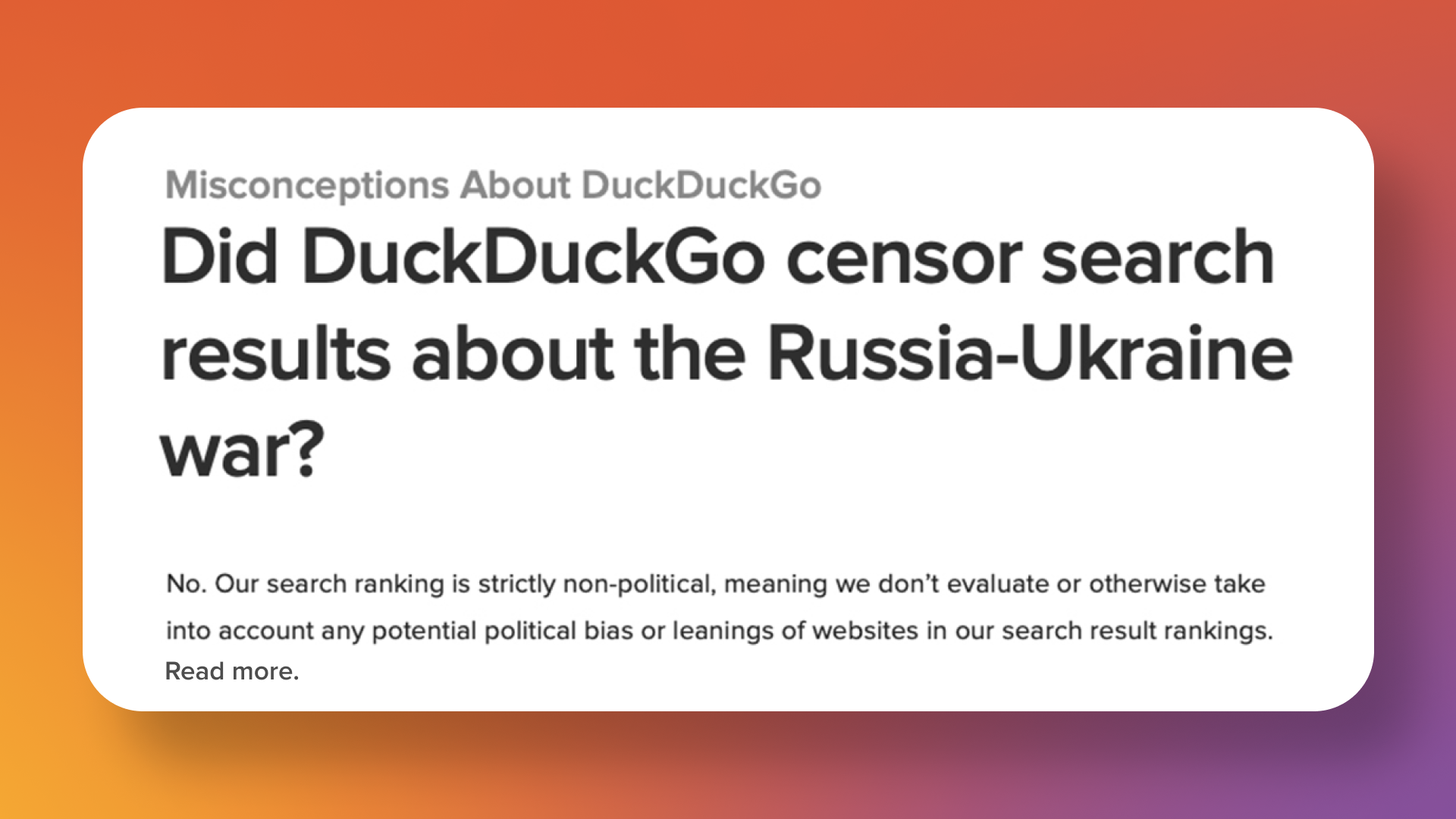 Did DuckDuckGo censor search results about the Russia-Ukraine war ...