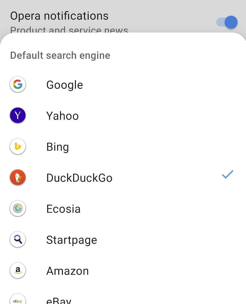 How to change your default search engine in Opera - DuckDuckGo Help Pages