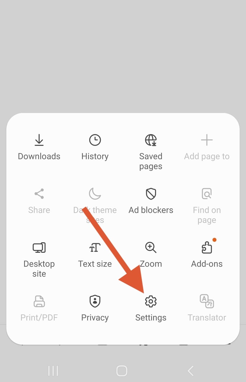 How to change your default search engine in Samsung Internet - DuckDuckGo Help Pages